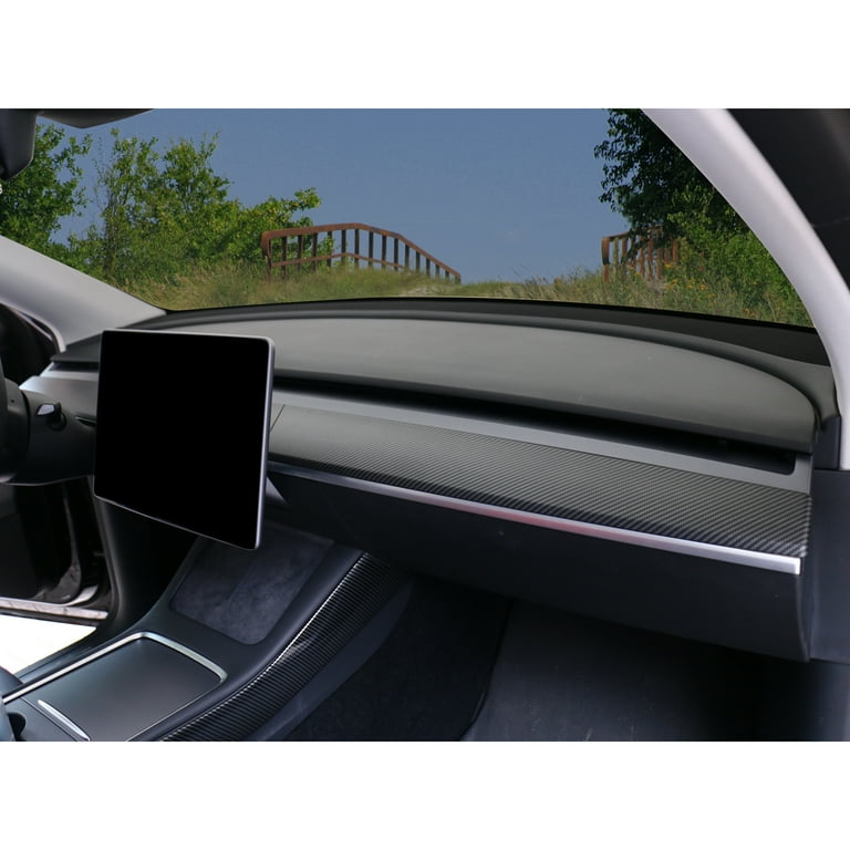 Tesla Model 3 Carbon Fiber Cover Model 3 & Y Vinyl Dashboard Wrap (Gen ...