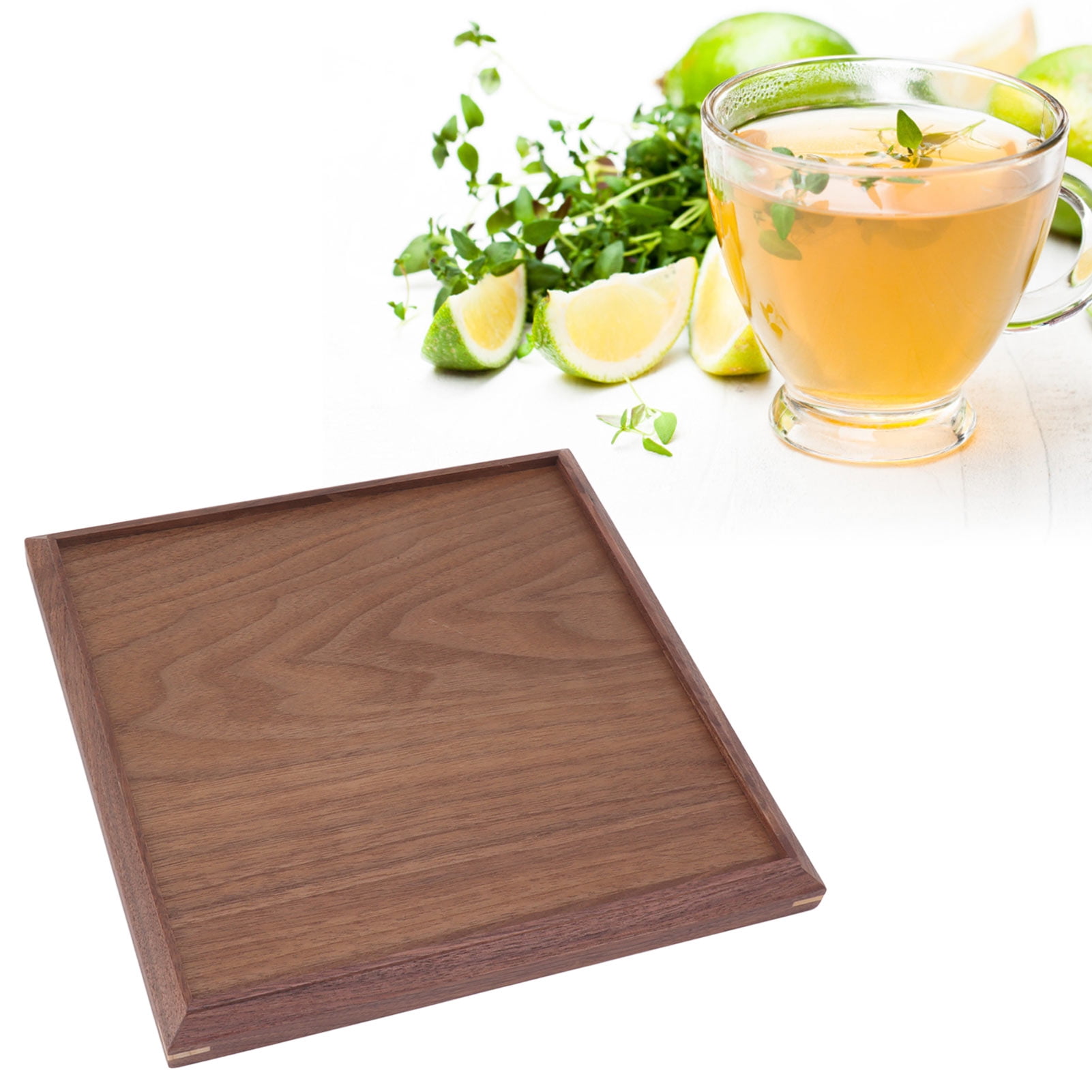 Rectangular Serving Tray, Large Capacity Serving Tray Composite Wood ...