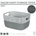 Simplify 2-Tone Decorative Plastic Medium Storage Basket in Greys ...