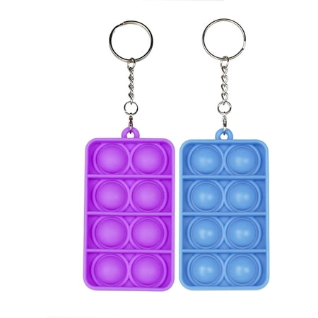 Mini Pop Keychain Toy, Fidget Key Chain Pop 2 Pack Small Sensory It ...