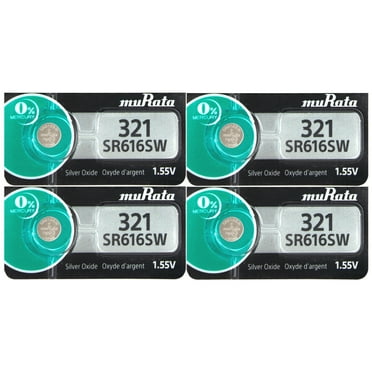 4 Murata 337 SR416SW SR416 SILVER OXIDE watch battery - Walmart.com
