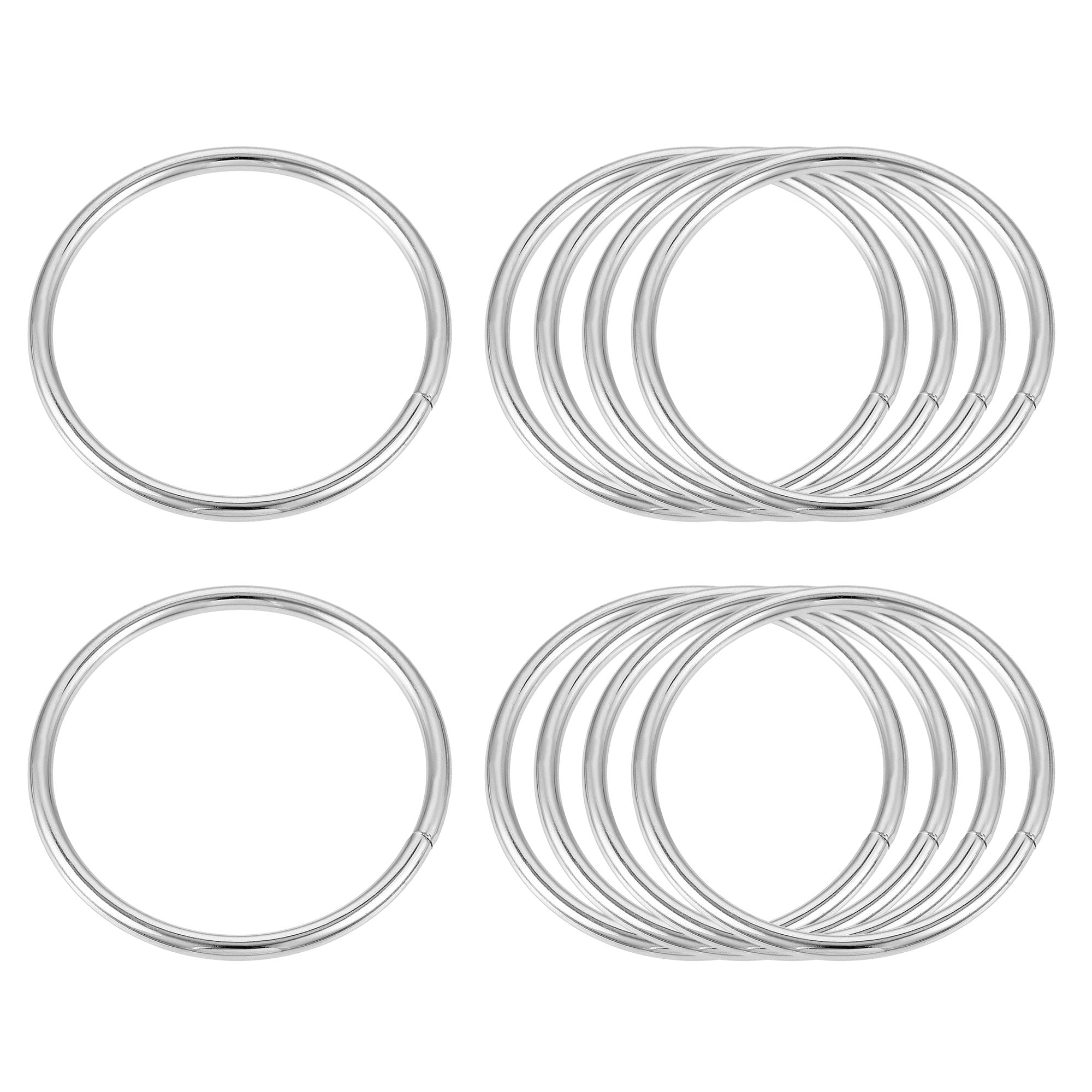Metal O Rings, 15 Pack 50mm(1.97") ID 3.5mm Thickness Multi-Purpose Non ...