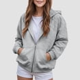 WUANDIXFA Girls Zip Up Hoodie 1-14 Years Kids Fashion Oversized ...