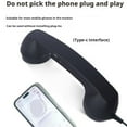 Sakerplus Type-C Retro Phone Handset - Vintage Wired Landline Receiver ...