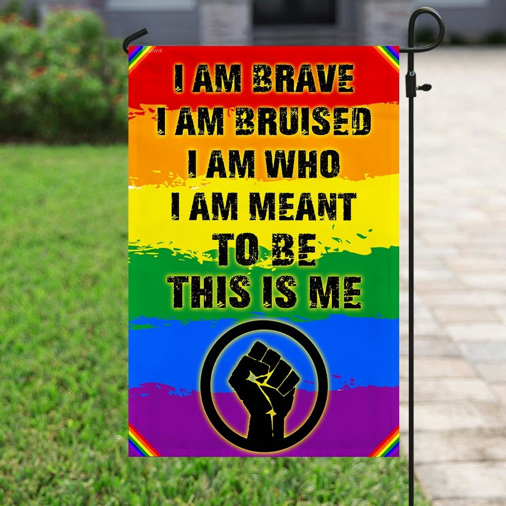 FLAGWIX Garden Flags, LGBTQ Pride Month, I Am Brave I Am Bruised – LGBT ...