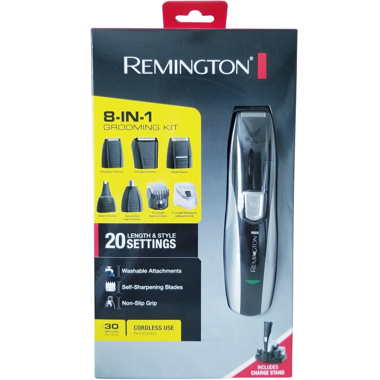 Remington 8-in-1 Grooming Kit PG350, Full Detail Beard & Goatee Trimmer ...