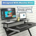 FITUEYES 39.4" Compact Computer Desk with 2-Monitor Shelf, Office ...