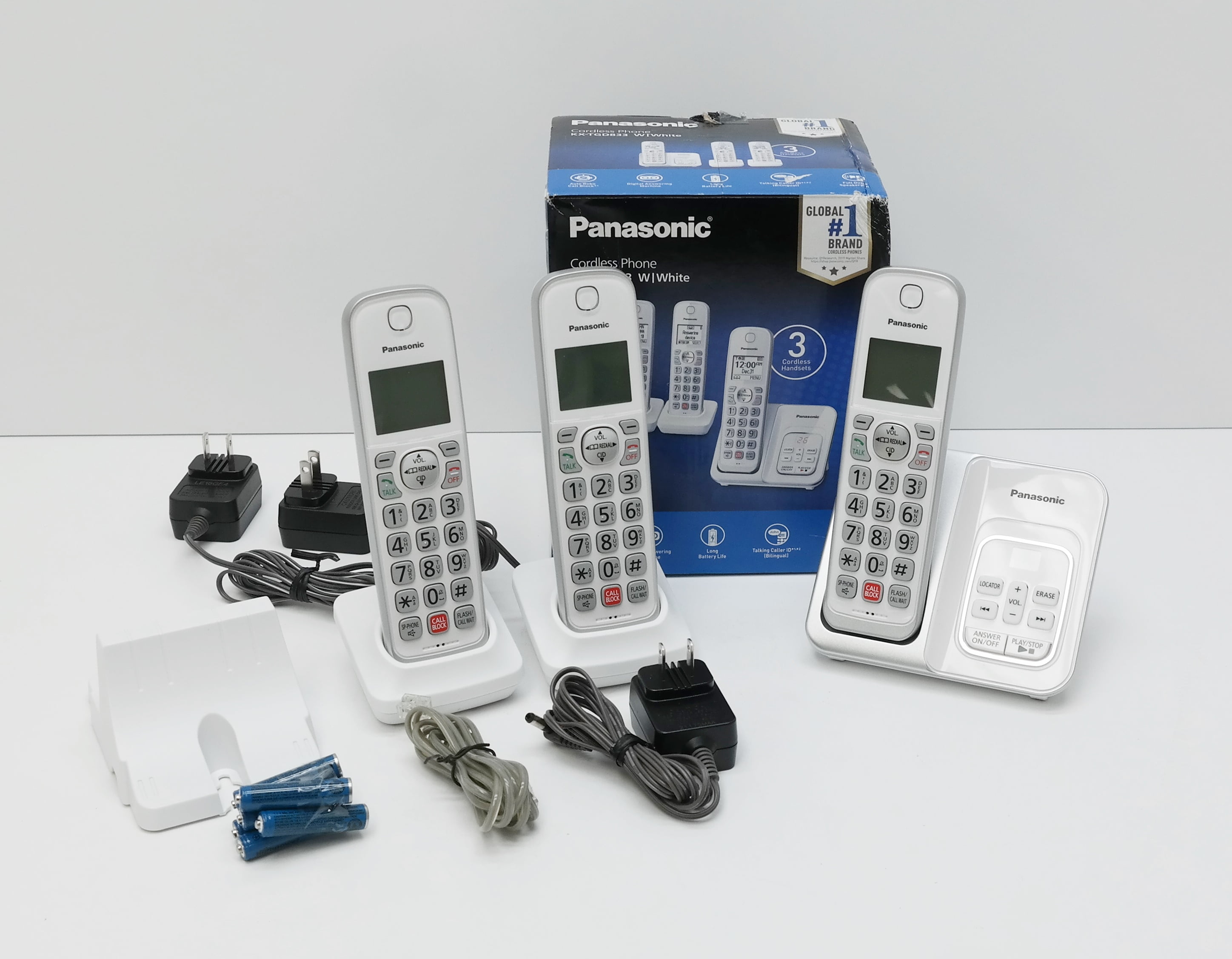 Max 77 Off Panasonic Kx Tgd833w Dect 6 0 Expandable Cordless Phone