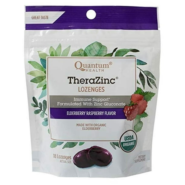 Quantum Organic TheraZinc Lozenges Immune Support for Cough Relief ...
