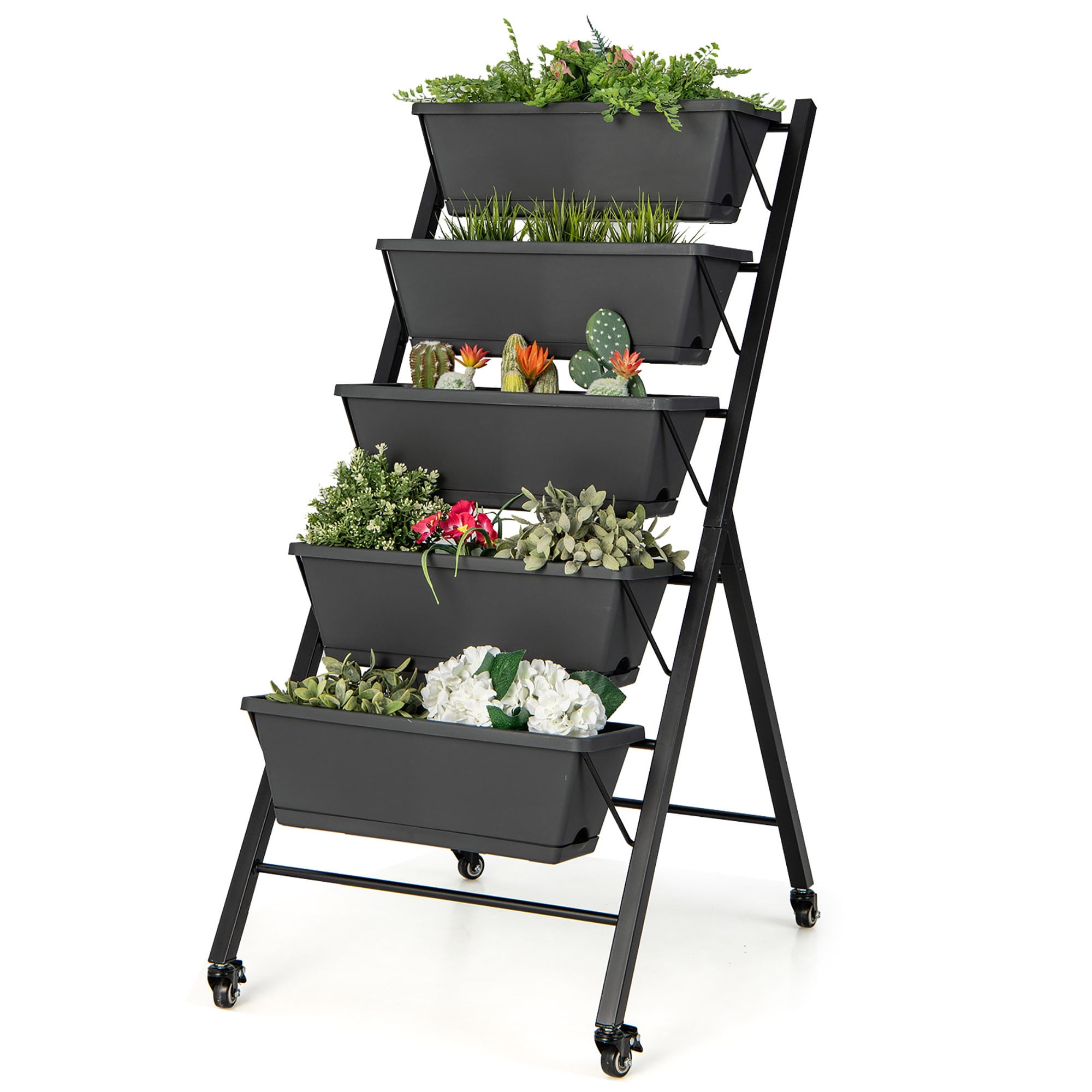 Click here for Costway 5-Tier Vertical Raised Garden Bed Elevated... prices