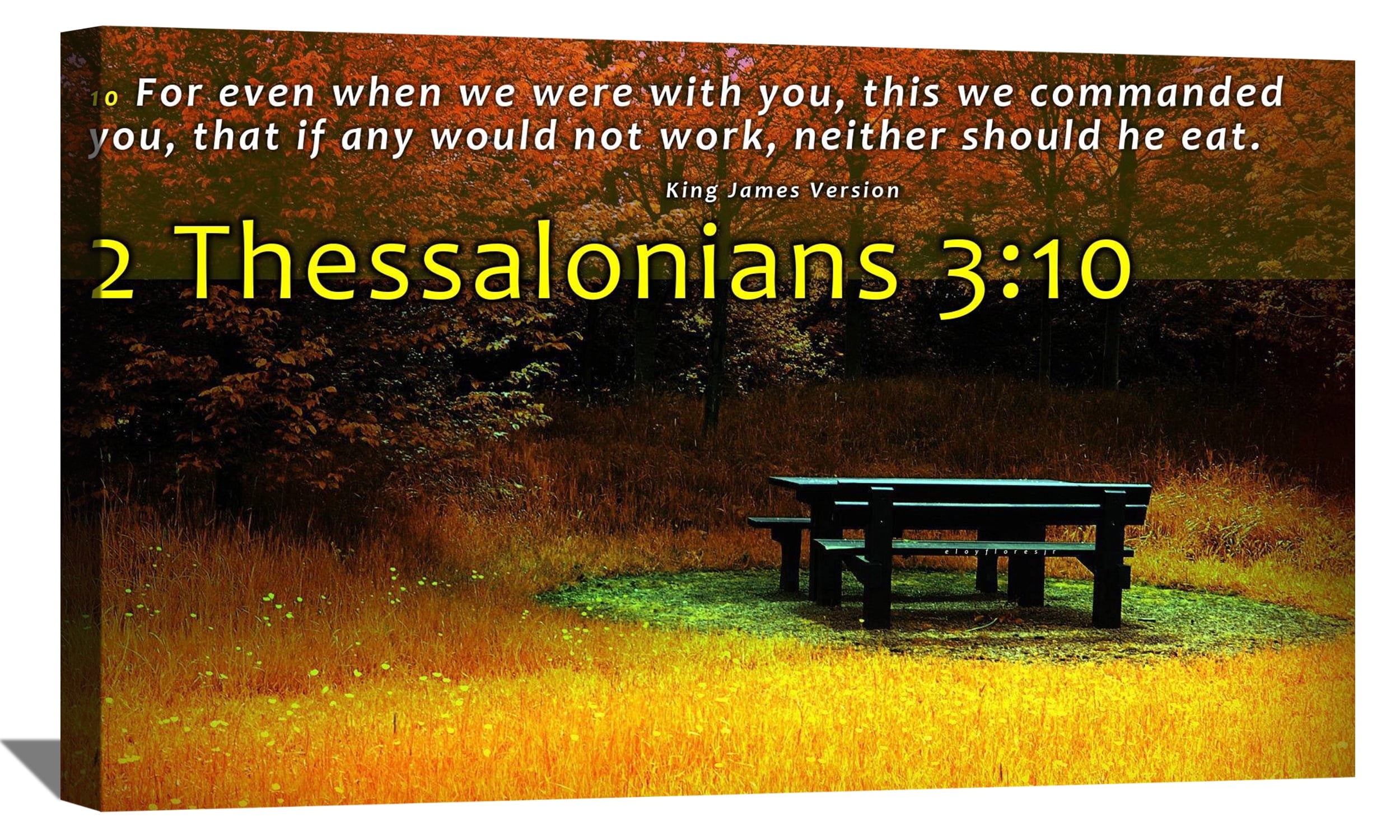 Thessalonians Inspirational Christian Artwok Bible Verse Quotes Canvas ...