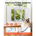 Adjustable Cat Window Door Fits 23 to 28 Inch Width 4 Lock Modes ...