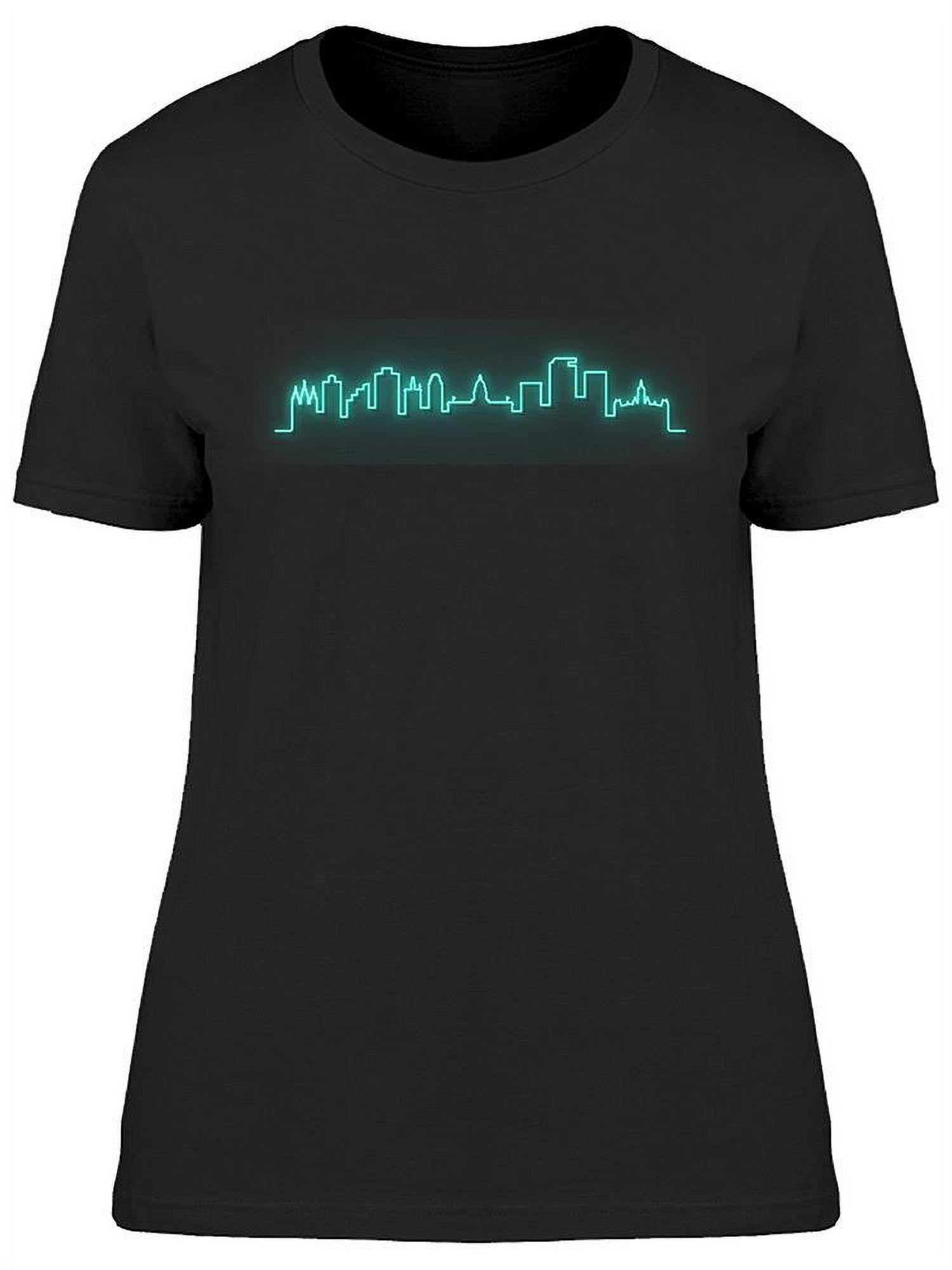 Blue Neon Salt Lake City Design T-Shirt Women -Image by Shutterstock ...