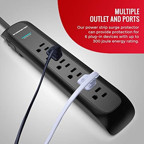 Monster Power Strip Surge Protector - Protección de Uso Pesado para 6 ...