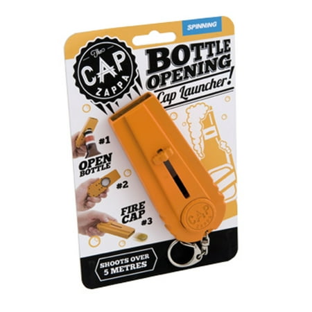 Cap Zappa Beer Bottle Opener Cap Launcher Shooter Spinning Orange Adult ...