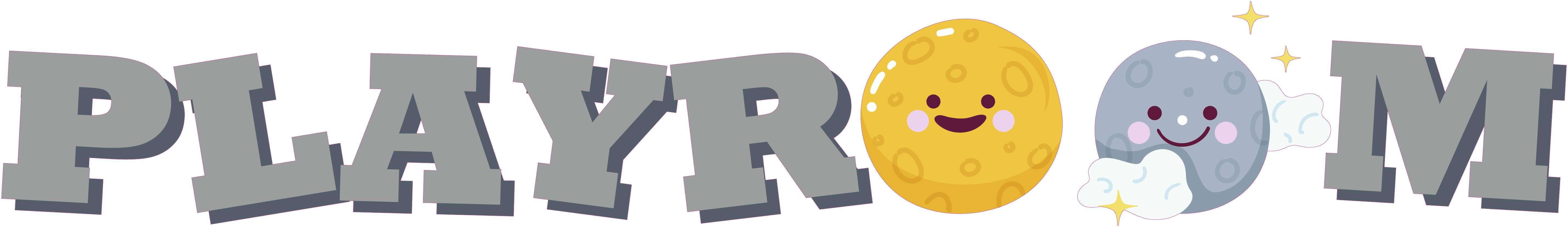 Playroom Logo with Two Smiling Moons Design Vinyl Wall Decal - Entrance ...