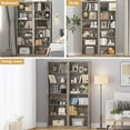 75" Tall Bookshelf & Bookcase, 6-Tier Adjustable Storage Shelves, Book ...