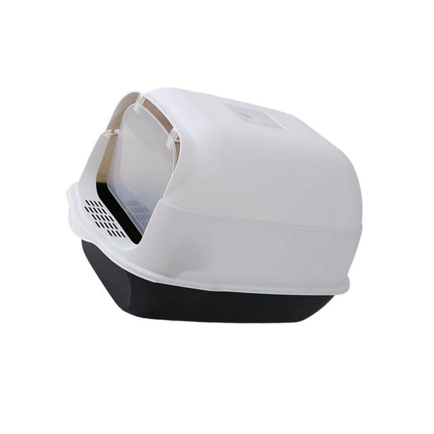Fully Enclosed Cat Litter Box Easy Tidy Large Semiclosed Box Toilet for ...