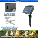 Solar LED Bird Clip-On String Lights - 5PC Set, Warm White Acrylic for ...