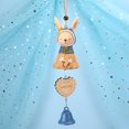 Aihimol Wooden Couple Bunny Hanging Wind Bell Pendant,Easter Cartoon ...