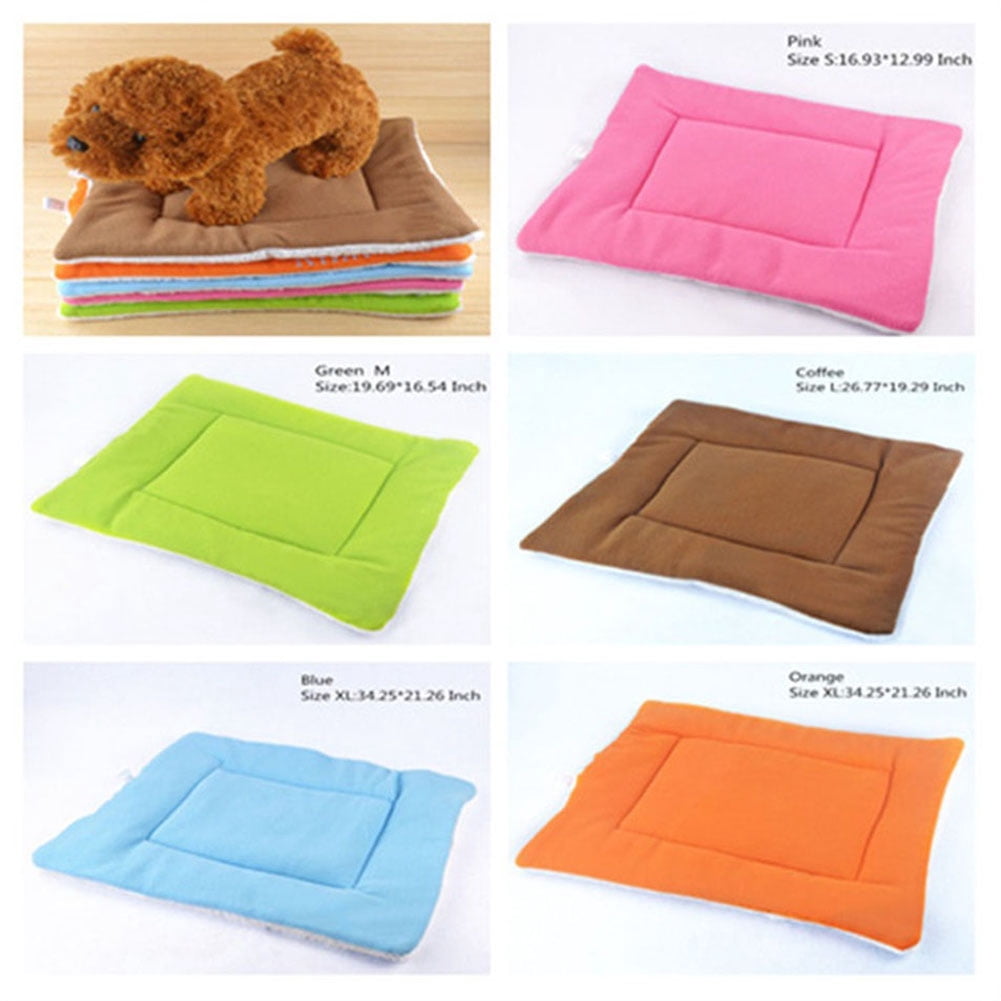 Flmtop Puppy Dog Cat Warm Fluffy Fleece Pet Mat Kennel Cage House Pad ...