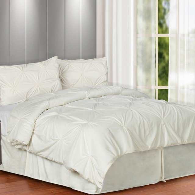 Pintuck Plush 3-Piece Complete Comforter Set - Walmart.com