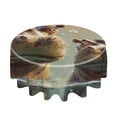RKSupls 60 Inch Round Tablecloth, Hippos Bubbles Water Premium ...