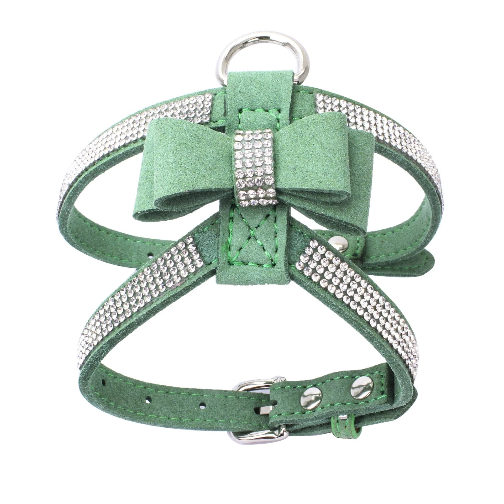 Pet Chest Harness Rhinestone Bow Small Dog Traction Rope Walking Cat ...