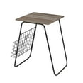 Manor Park Modern End Table with Magazine Holder, Grey Wash/Black ...