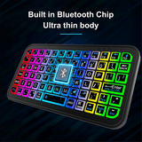 Mini Wireless Bluetooth 5.2 Keyboard 5inch Keycups 7 Color Backlit ...