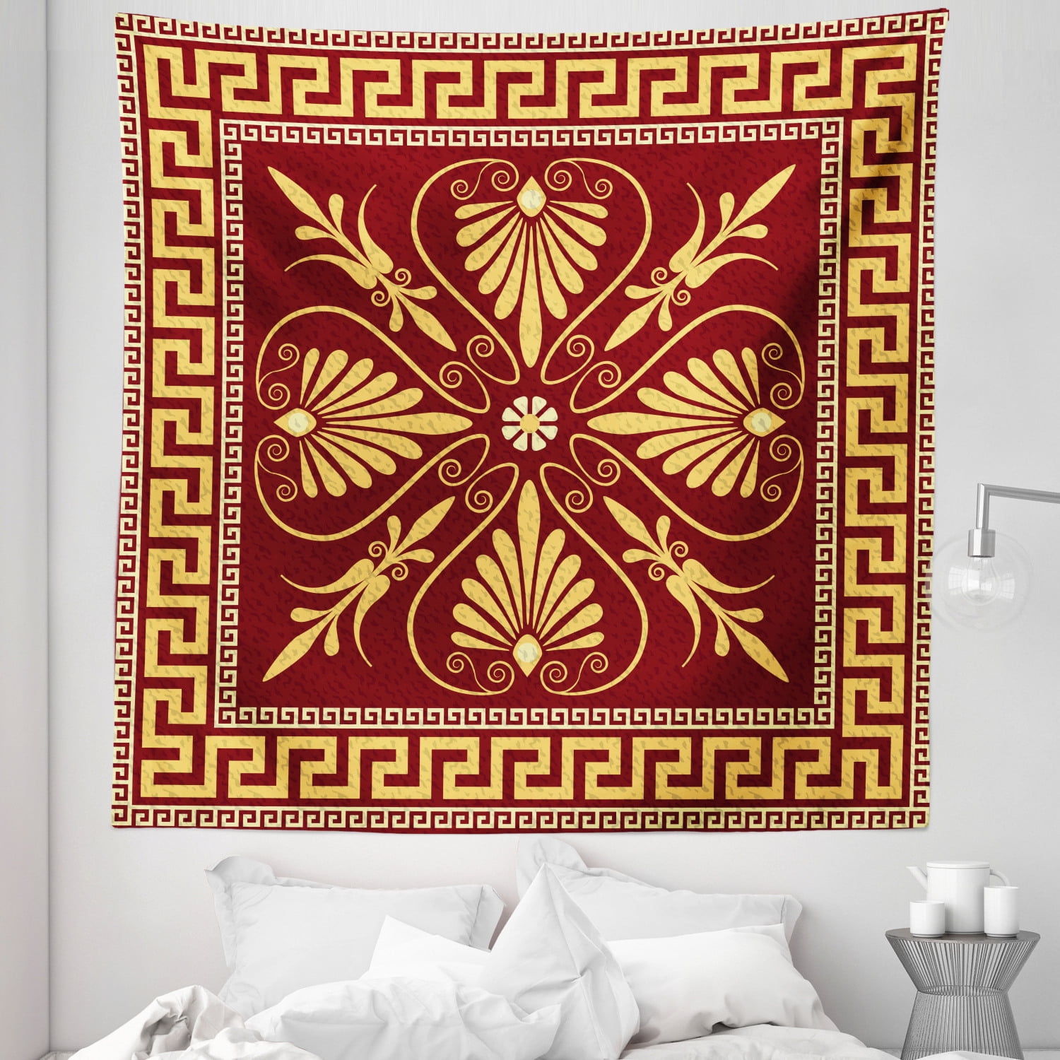 Greek Key Tapestry, Old Fashioned Frame Design the Labyrinth and Curly ...