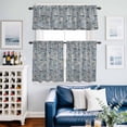 Blue Grey Nautical Kitchen Curtains Set for Windows, Vintage Boats ...