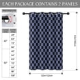 Blue and Black Checkered Pattern Blackout Curtains,Triple Weaved Fabric ...