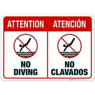 Pool Rules Sign Bilingual, Spanish English, - Walmart.com