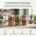8oz Glass Jars with Lids, 6-Pack Small Food Containers for Chia Pudding ...