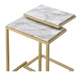 Furniture of America Parata Contemporary C-Shape Steel Nesting Tables ...