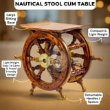 Nagina International 12-Inch Wooden Handcrafted Nautical Round Ship ...
