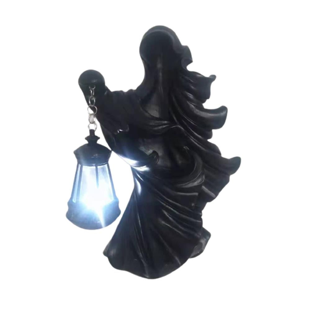 TureClos Hell Messenger with Lantern Halloween Decorations Resin Crafts ...