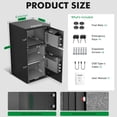 7.0 Cu ft Large Safe Box Fireproof Waterproof, Biological fingerprint ...