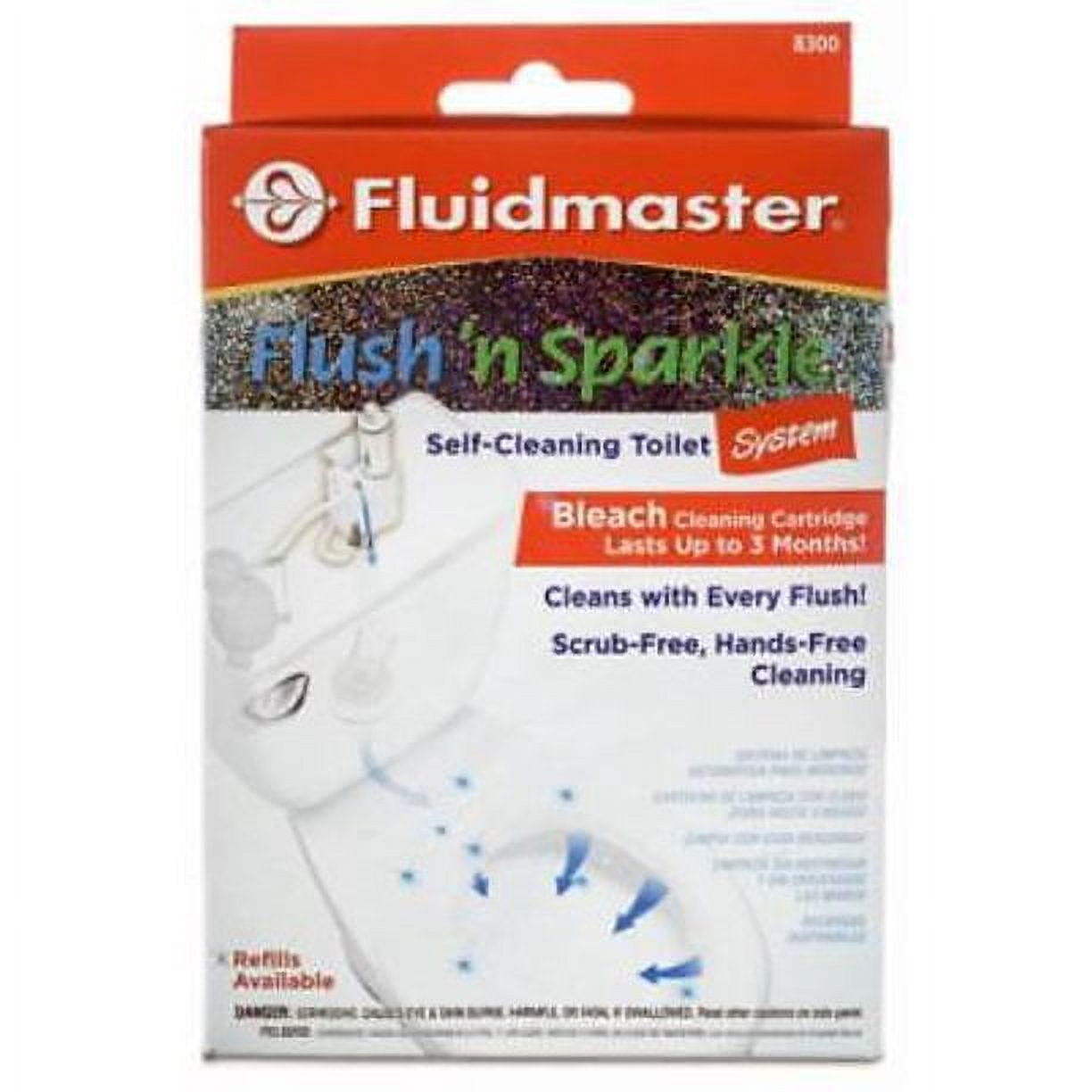 Flush N Sparkle Toilet Bowl Cleaning System With Bleach Cleaning Pow Only One