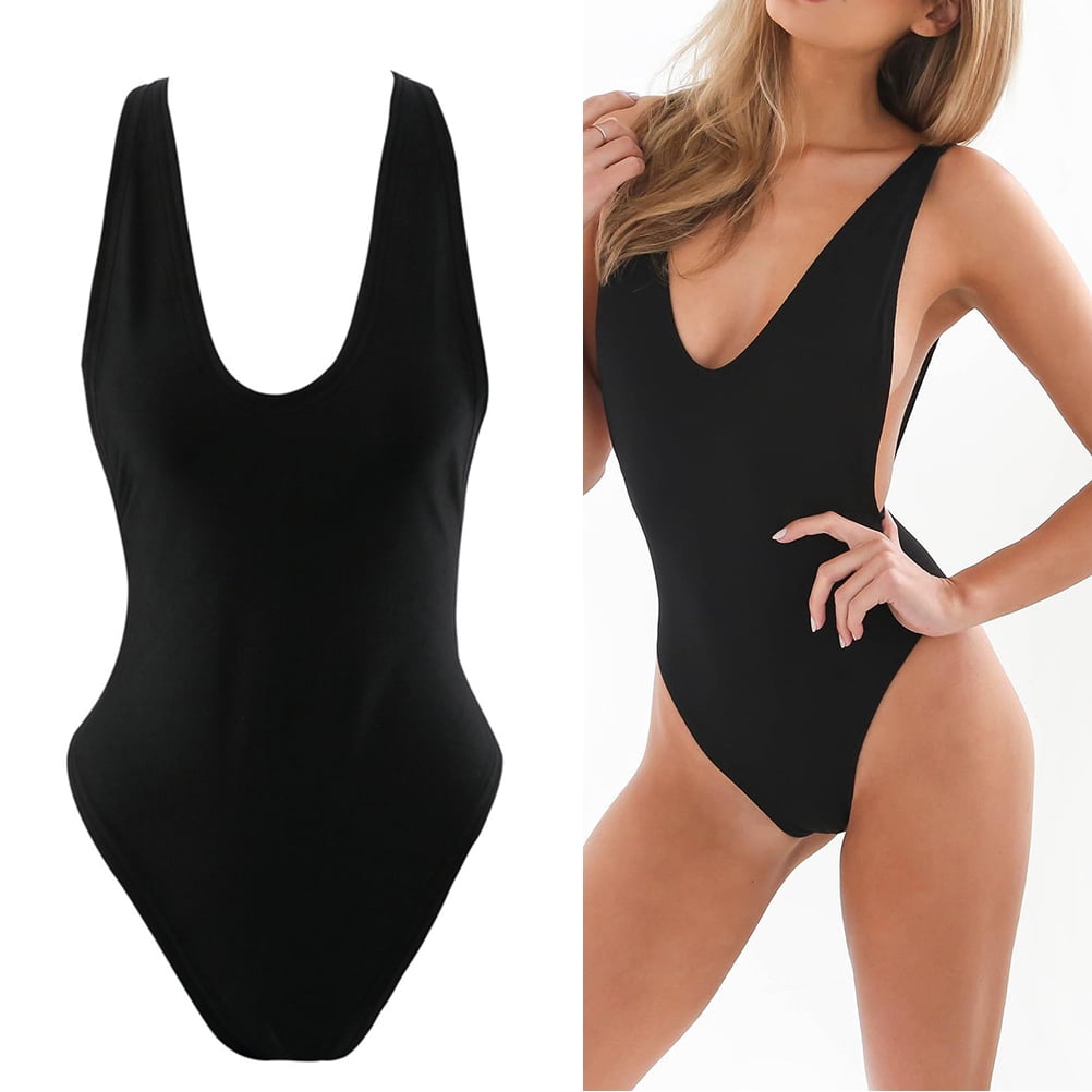 Baywatch One Piece Swimsuit In Black Tricot Nylon Lycra Atelier Yuwa