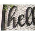 Parisloft Hello Script Metal Sign Decor Wall Art or Front Door Entryway ...
