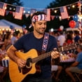 1Pcs Patriotic Headband American Flag with Twisted Knot Design Hair ...