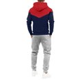Hogleaql Men's Tracksuit 2 Piece Hoodie and Sweatpants Color Block ...