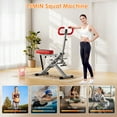 Squat Machine for Home Gym, Squat Rowing Machine with Adjustable ...