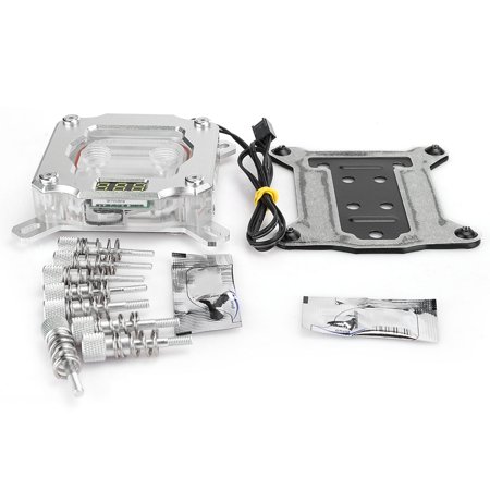 PC Water Cooling Block, Silver Convenient Waterblock, 3.5 X 3.5 X 0.8In ...