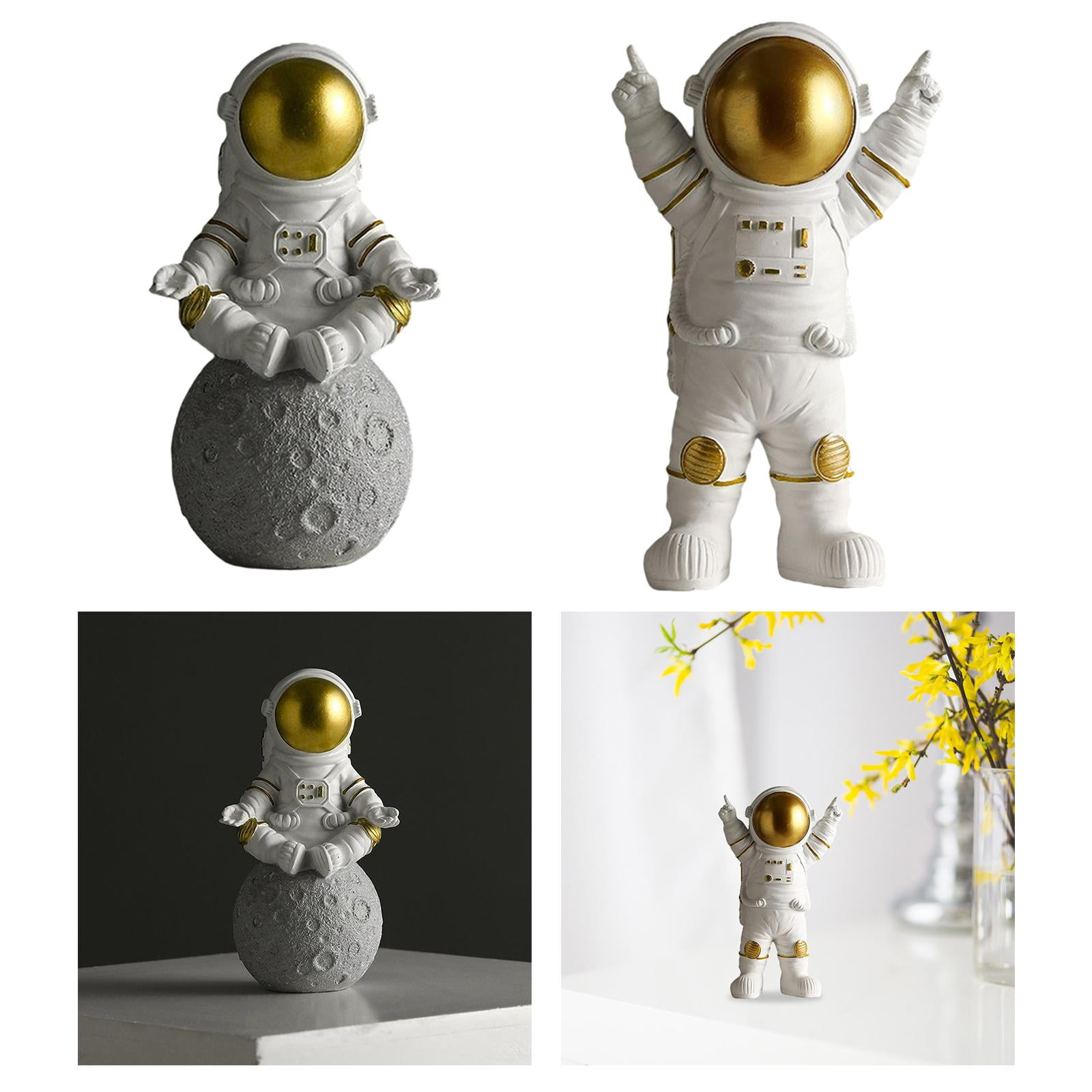 2pcs Astronaut Miniature Sculpture Outer Space Preschool Learning Gifts ...