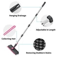 3 In 1 Scrape And Heavy-duty Stiff Bristle Floor Scrub Brush Gray and ...