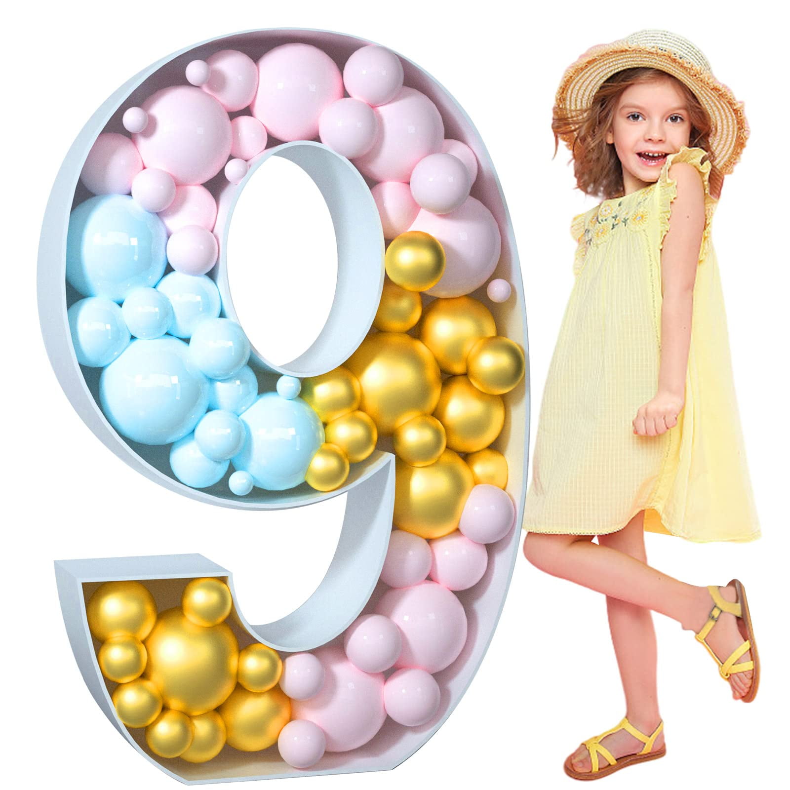 4FT Marquee Number, Mosaic Numbers for Balloons, Light Up Mosaic ...