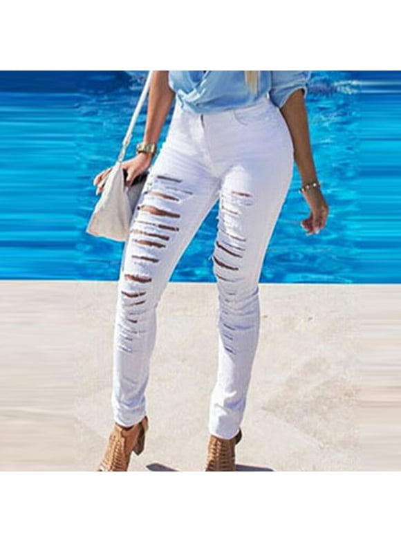 White Ripped Jeans